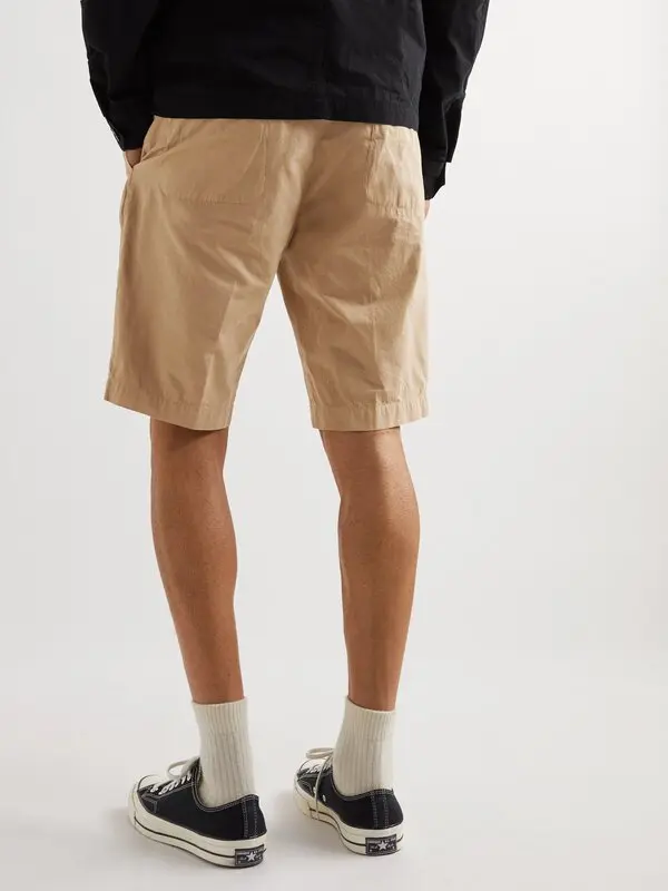 Aspesi Straight-leg Garment-dyed Cotton Bermuda Shorts