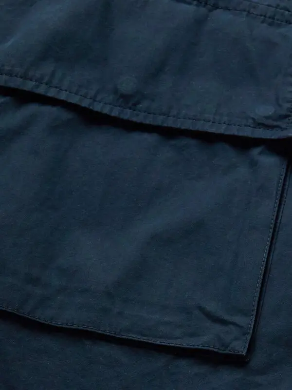 Aspesi Garment-dyed Cotton Hooded Jacket - Blue