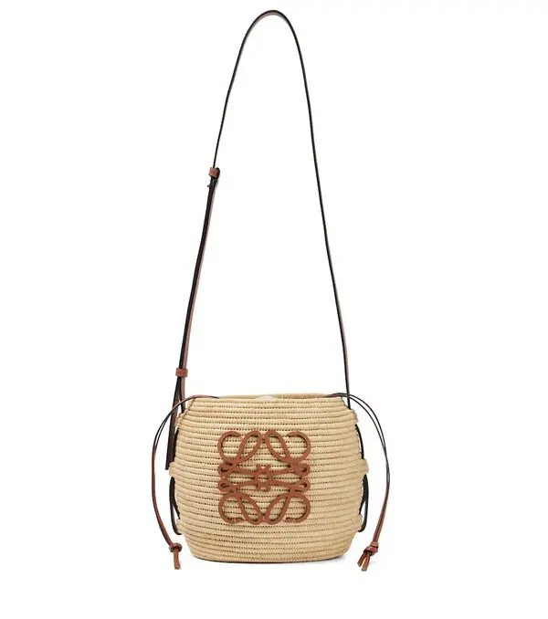 Loewe Beehive Raffia Bucket Bag