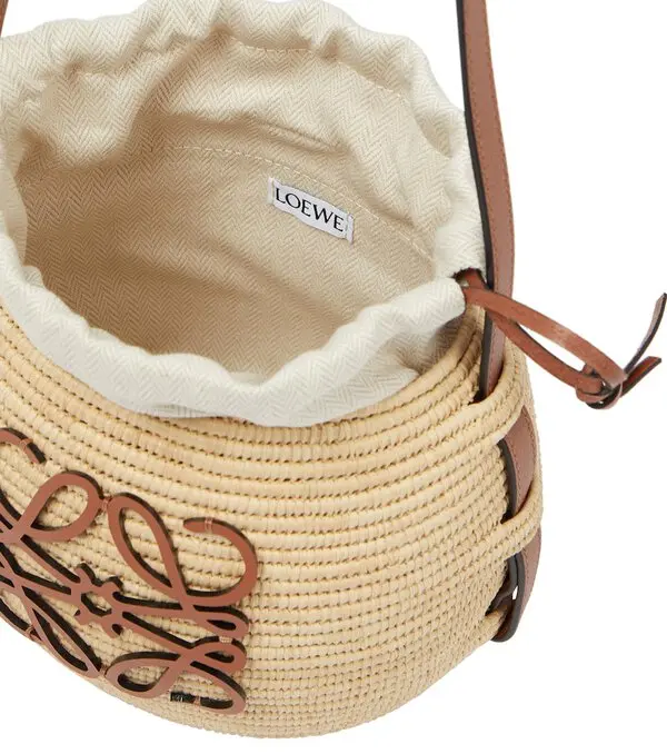 Loewe Beehive Raffia Bucket Bag