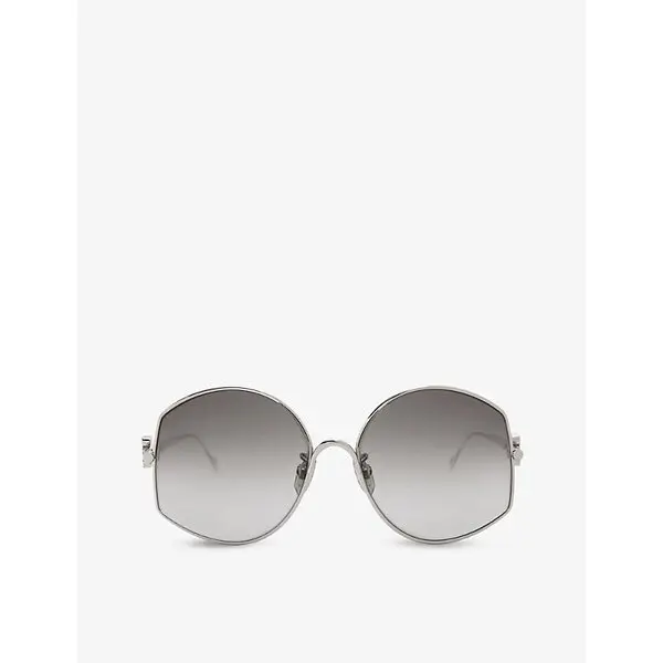 Loewe G832270x02 Oversized Round-frame Metal Sunglasses