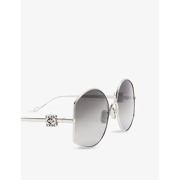 Loewe G832270x02 Oversized Round-frame Metal Sunglasses