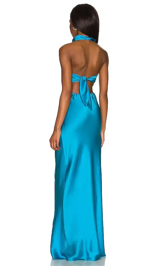 champagne lace maxi dress Marseille Embossed Maxi Dress