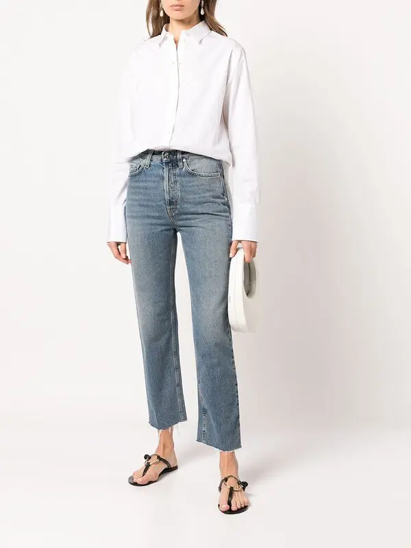 TOTEME Cropped Straight-leg Jeans