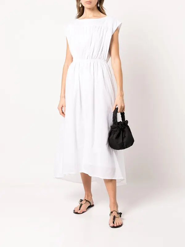 TOTEME Sleeveless Elasticated Cotton Midi Dress