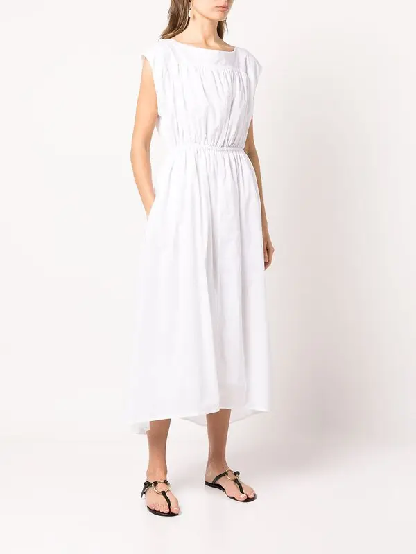 TOTEME Sleeveless Elasticated Cotton Midi Dress