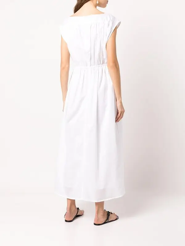 TOTEME Sleeveless Elasticated Cotton Midi Dress