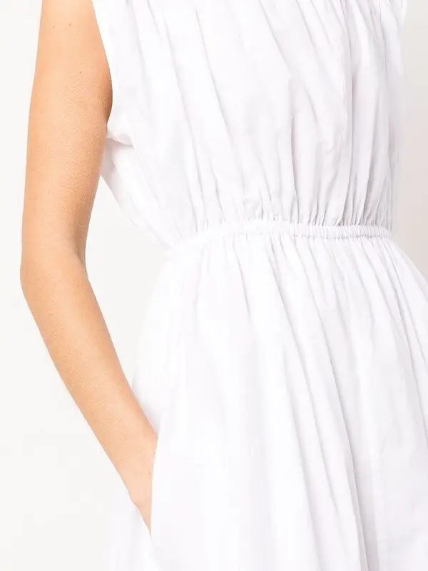 TOTEME Sleeveless Elasticated Cotton Midi Dress