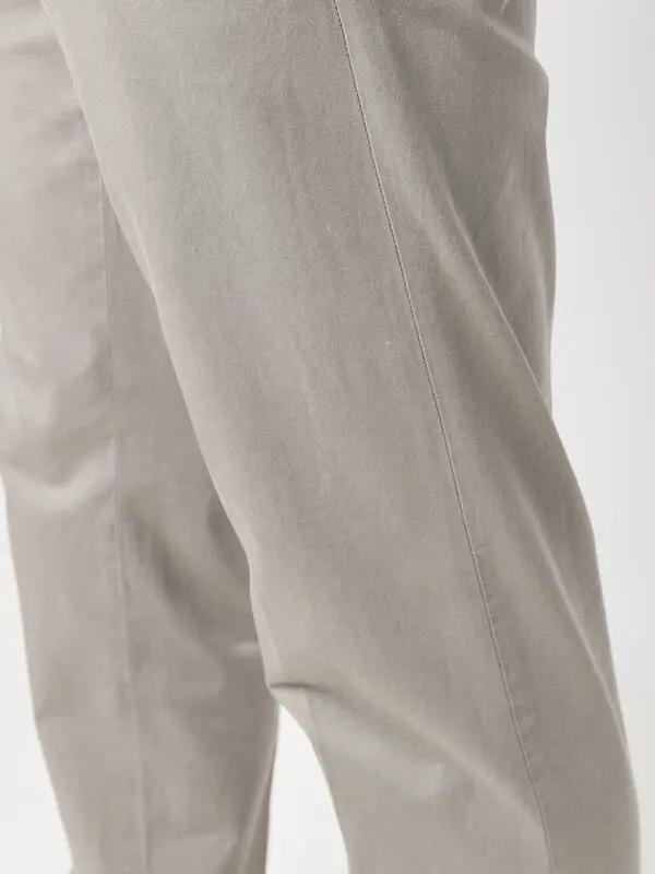 DELL'OGLIO Slim-cut Leg Chino Trousers - Neutrals