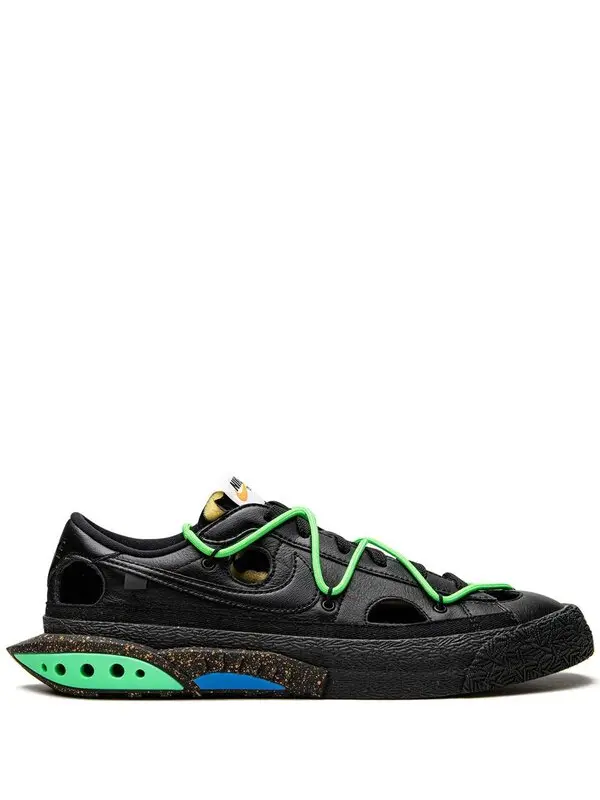Nike X Off White Blazer Low /electro Green Sneakers - Black