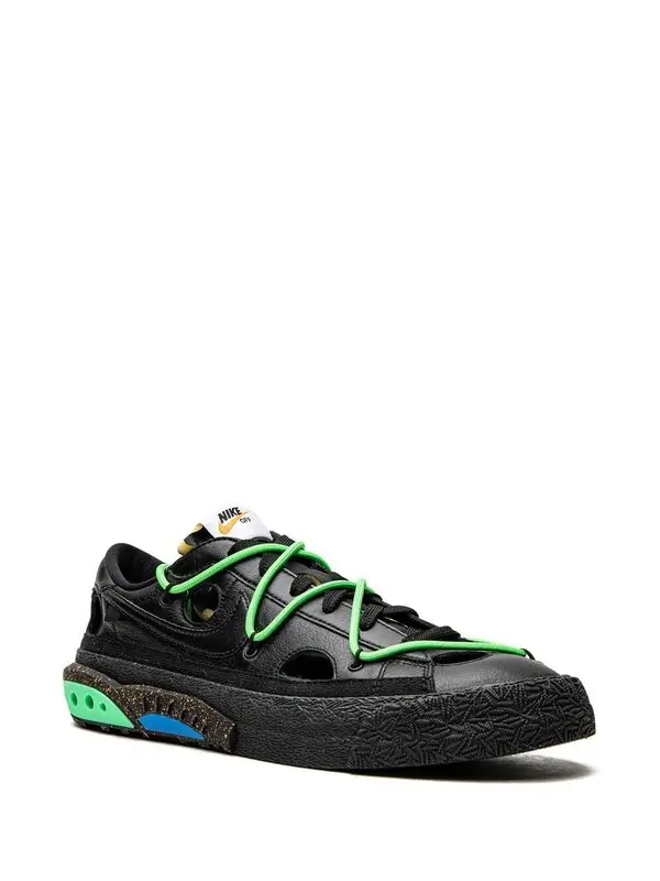 Nike X Off White Blazer Low /electro Green Sneakers - Black