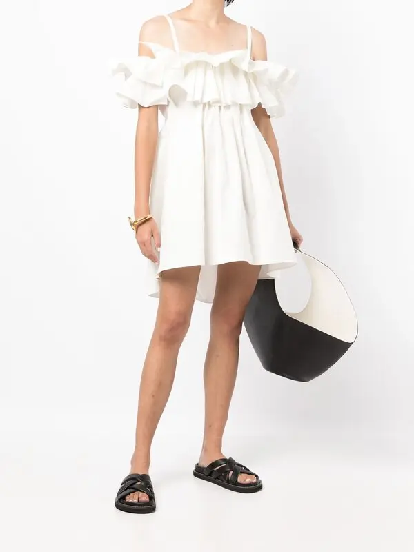 Goen.j Cold-shoulder Dress - White