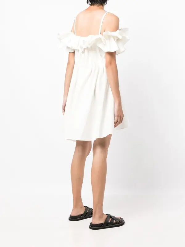 Goen.j Cold-shoulder Dress - White