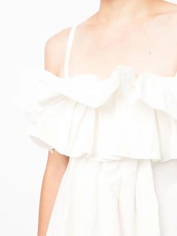 Goen.j Cold-shoulder Dress - White