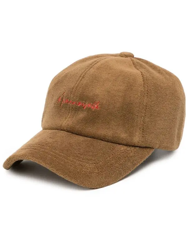 Goen.j Embroidered Logo Cap - Brown