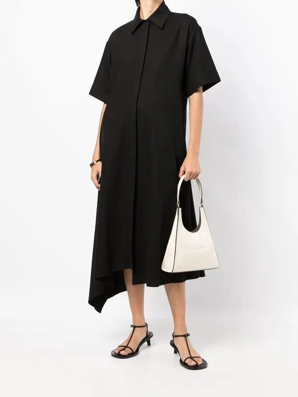Goen.j Asymmetric-hem Shirt Dress