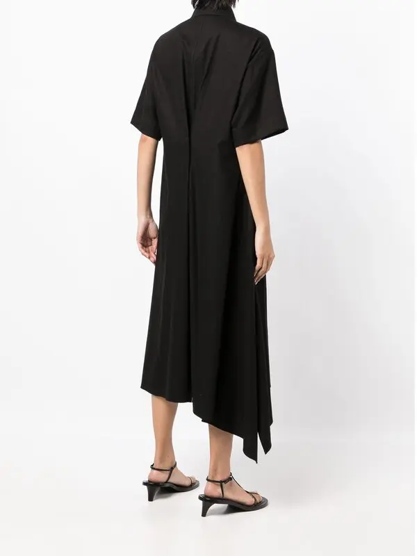 Goen.j Asymmetric-hem Shirt Dress