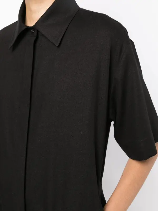 Goen.j Asymmetric-hem Shirt Dress