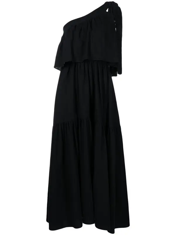 Goen.j One-shoulder Maxi Dress - Black