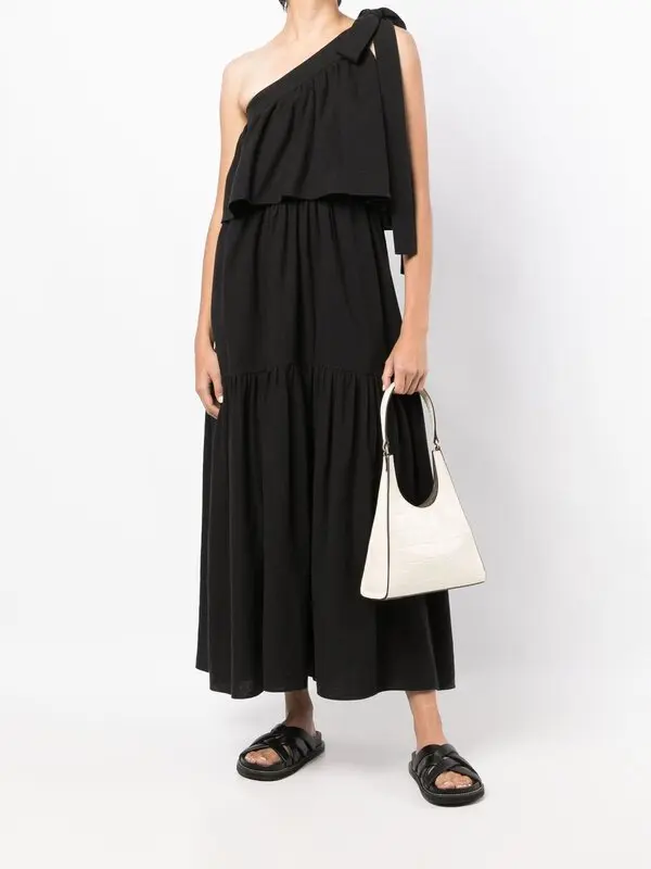 Goen.j One-shoulder Maxi Dress - Black