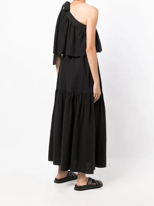 Goen.j One-shoulder Maxi Dress - Black