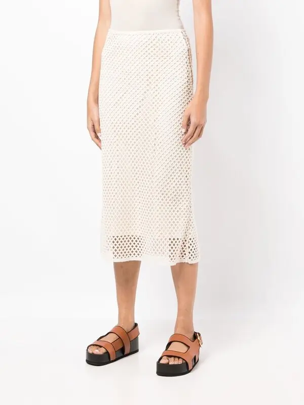 Goen.j Open-knit Midi Skirt