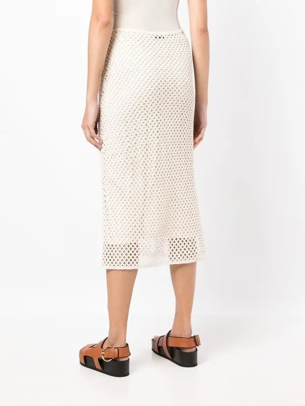 Goen.j Open-knit Midi Skirt