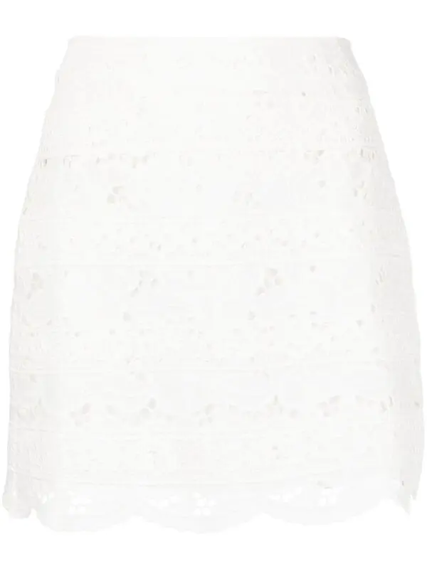 Goen.j Broderie-anglaise Mini Skirt - White