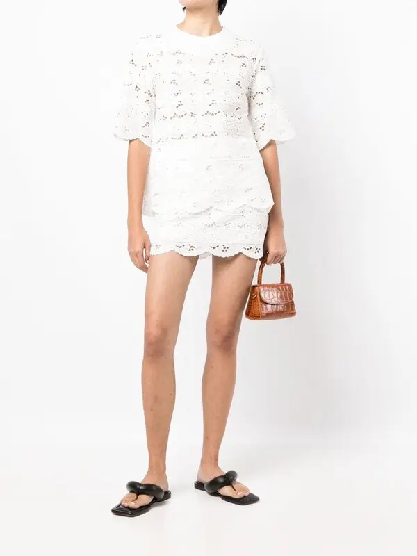 Goen.j Broderie-anglaise Mini Skirt