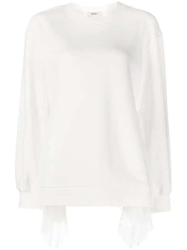 Goen.j Lace Trimmed Sweatshirt