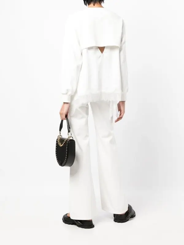 Goen.j Lace Trimmed Sweatshirt