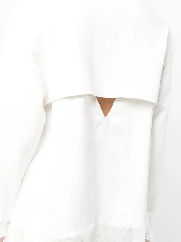 Goen.j Lace Trimmed Sweatshirt