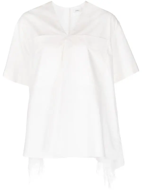 Goen.j Short Sleeve Blouse - White