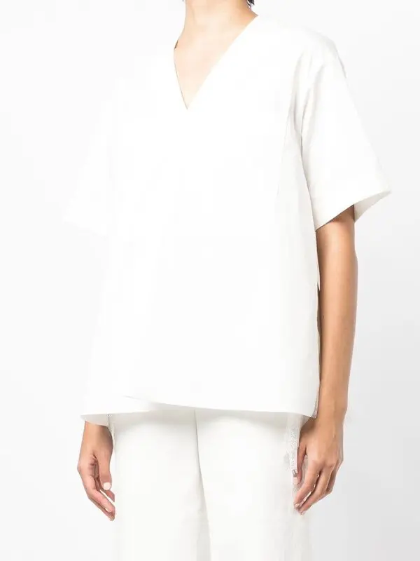 Goen.j Short Sleeve Blouse - White