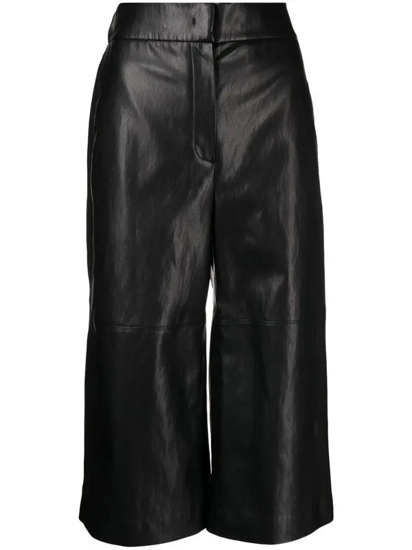 Goen.j High-waist Cropped Trousers - Black