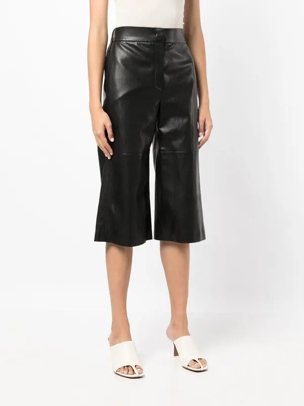 Goen.j High-waist Cropped Trousers - Black