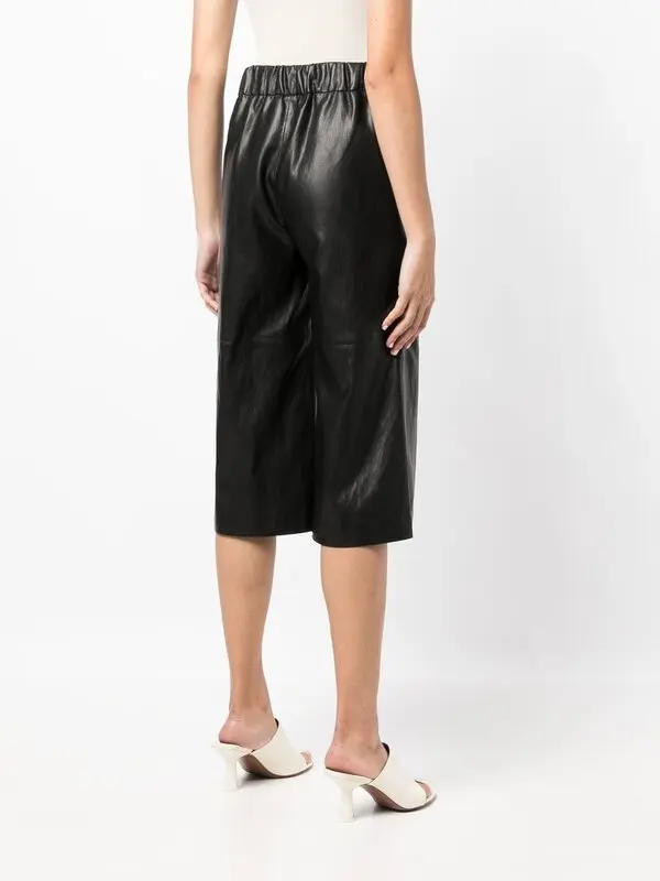 Goen.j High-waist Cropped Trousers - Black