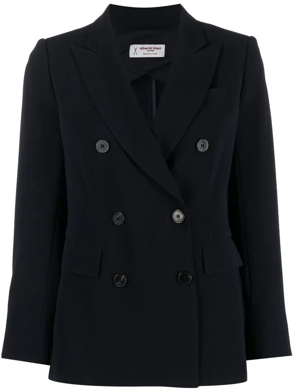 Alberto Biani Double-breasted Blazer - Blue