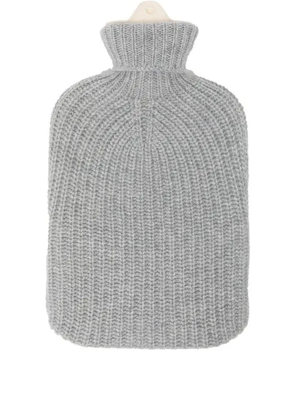 Johnstons Of Elgin Ribbed Cashmere Hot Water Bottle - Grey