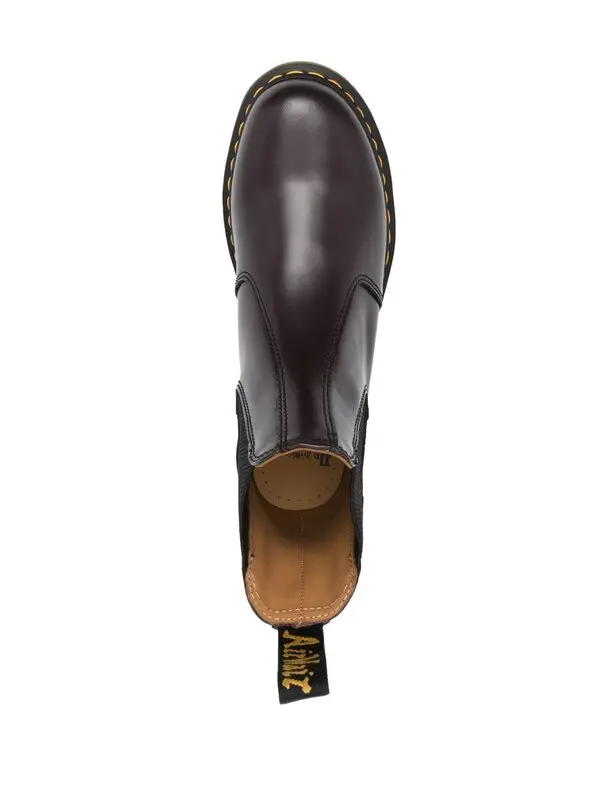 Dr. Martens Slip-on Leather Boots - Red