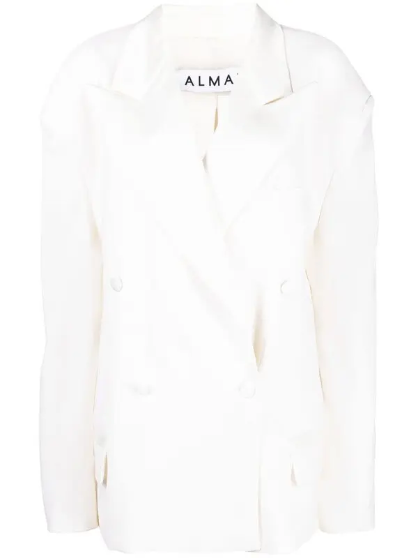 ALMAZ Double-breasted Blazer - Neutrals
