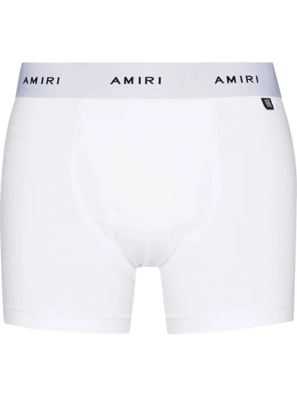 Amiri Logo-waistband Stretch-design Boxers - White