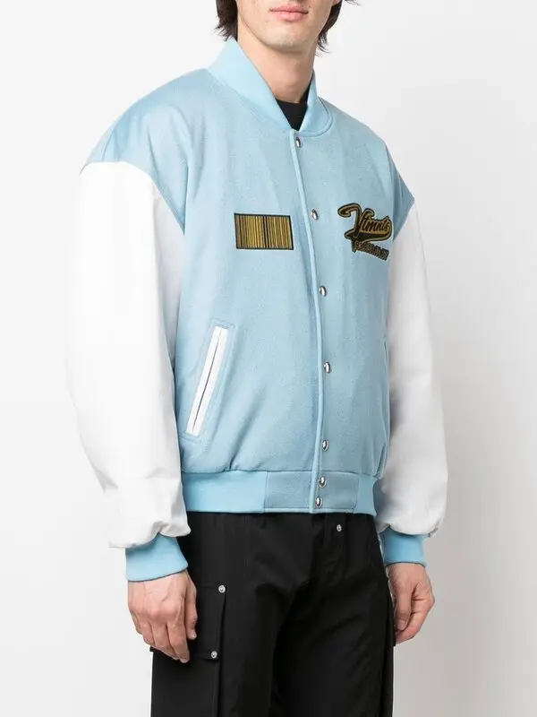 VTMNTS Embroidered Logo Bomber Jacket - Blue