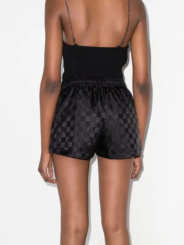 MISBHV Monogram Print Elasticated Waistband Shorts