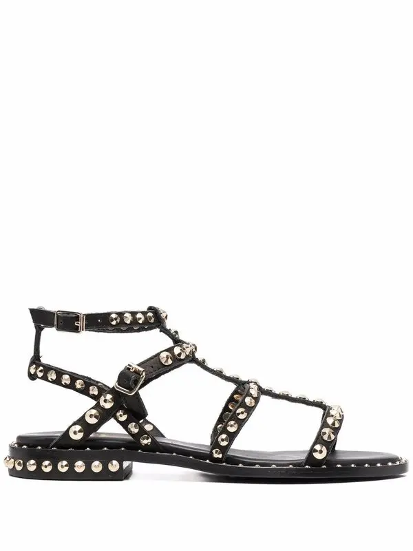 Ash Precious Studded Sandals - Black