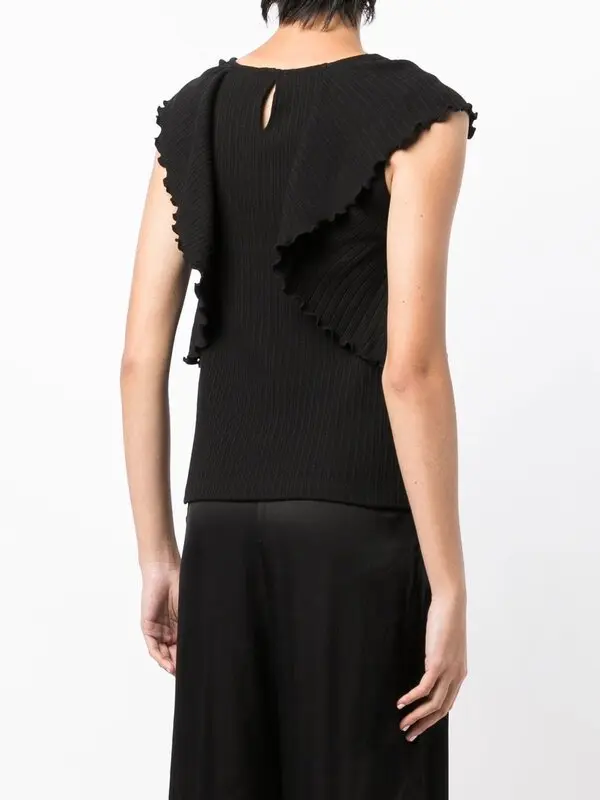 Goen.j Ruffled Pleated Vest