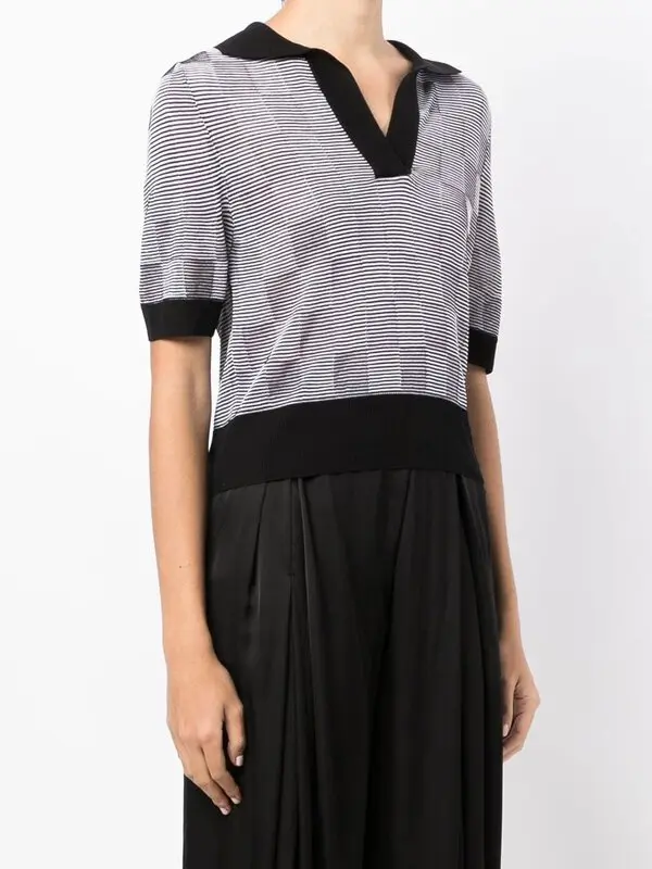 Goen.j Checkerboard-print Cropped Top