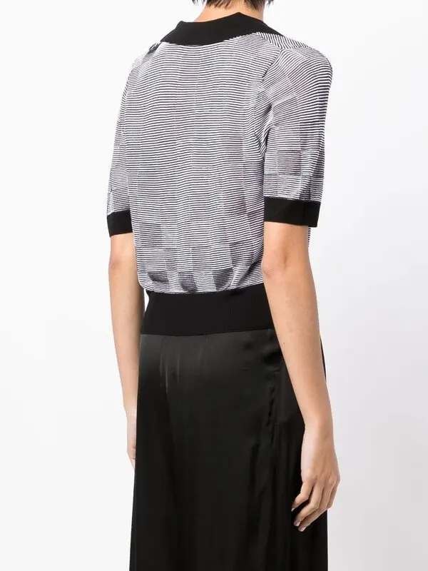 Goen.j Checkerboard-print Cropped Top