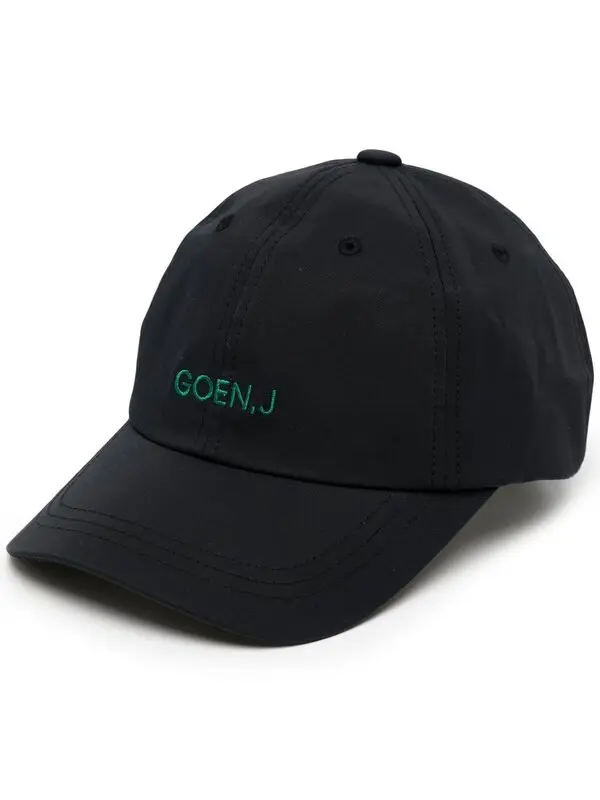 Goen.j Embroidered Logo Baseball Cap - Black