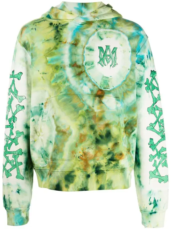 Amiri Tie-dye Logo-print Hoodie